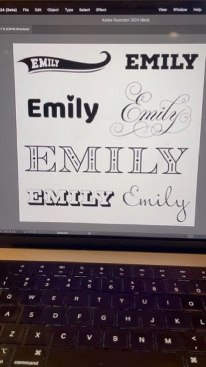 EMILY NAME Clip Art - Print Then Cut to Use in Crafts, Scrapbook ...