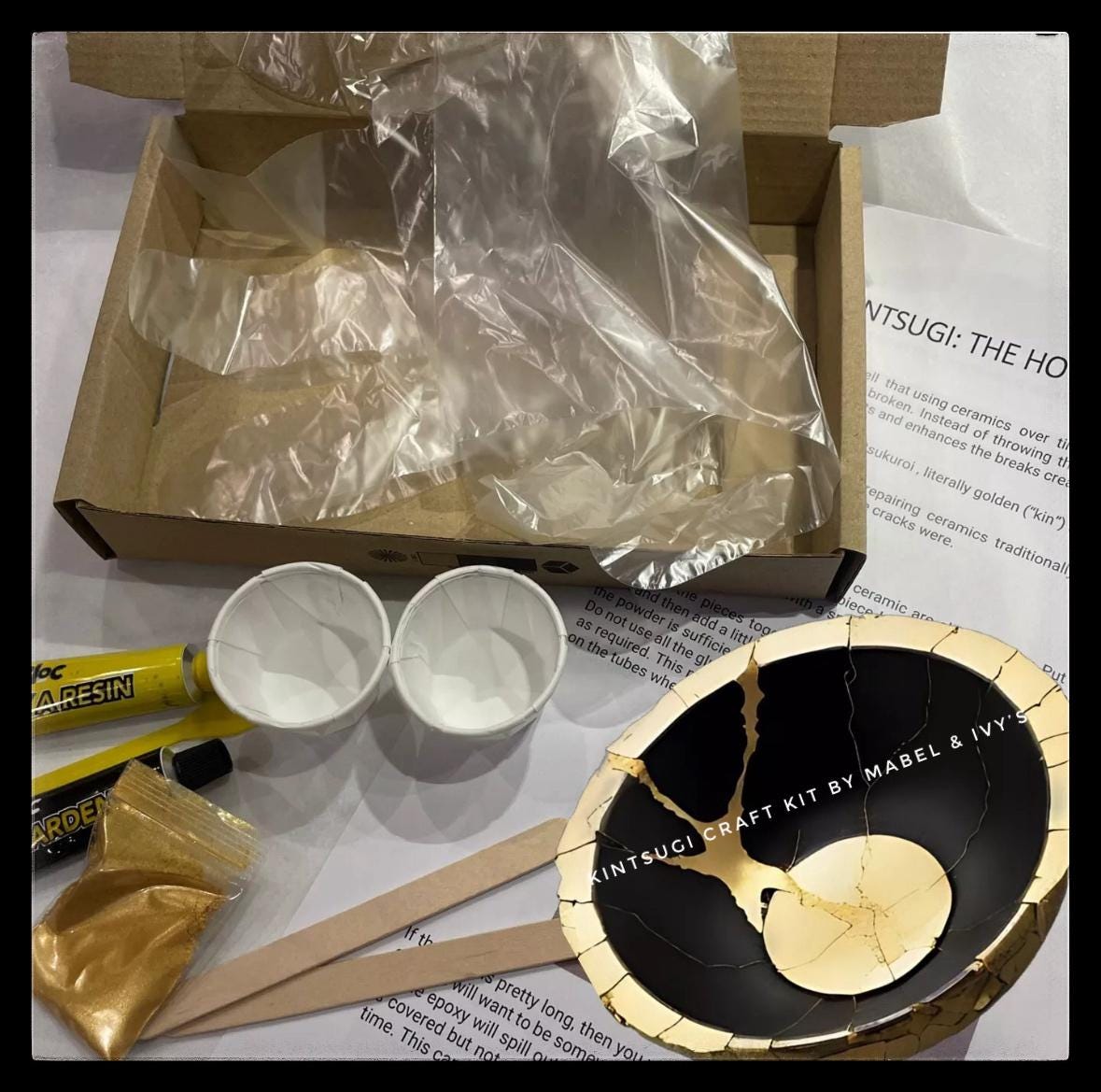 Kintsugi Gold Craft Set / Craft Repair Set Repair With Gold ...