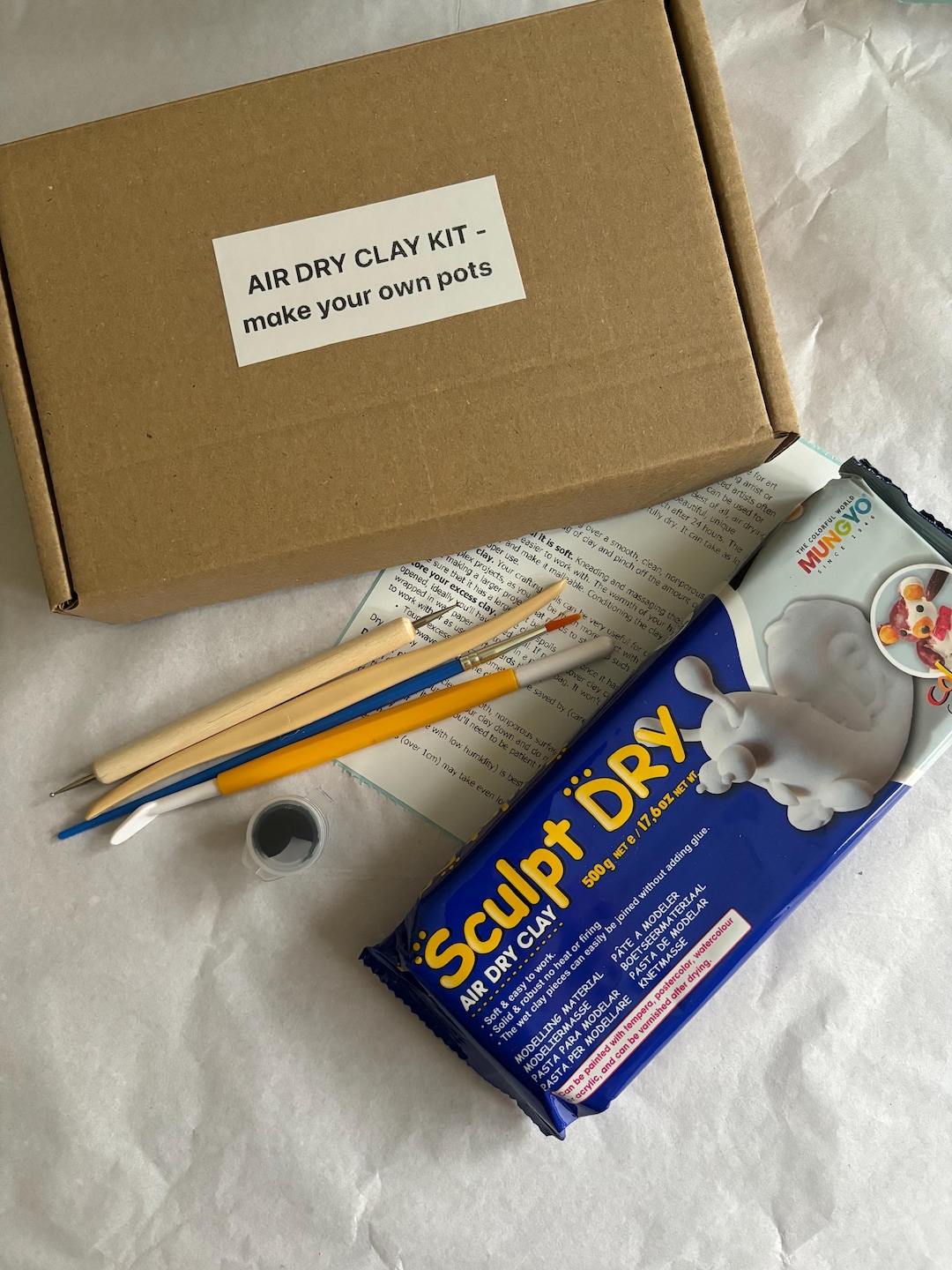 Make Your Own Air Dry Clay Pots Air Dry Clay Craft Art Sculpt Kit 500g ...