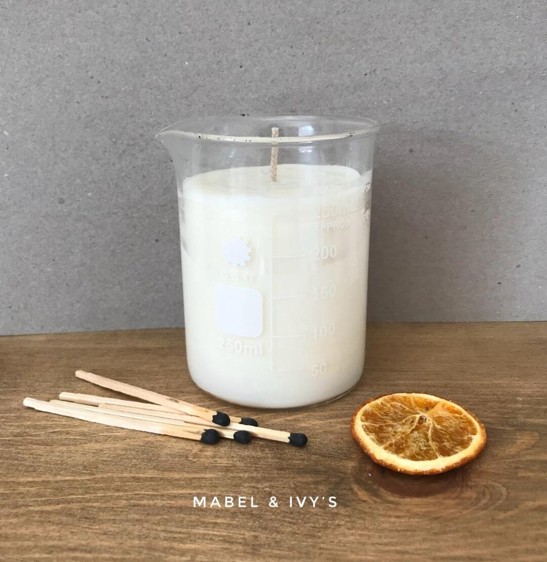 Science Inspired 250ml Lab Flask Beaker Apothecary Soy Wax Candle ...
