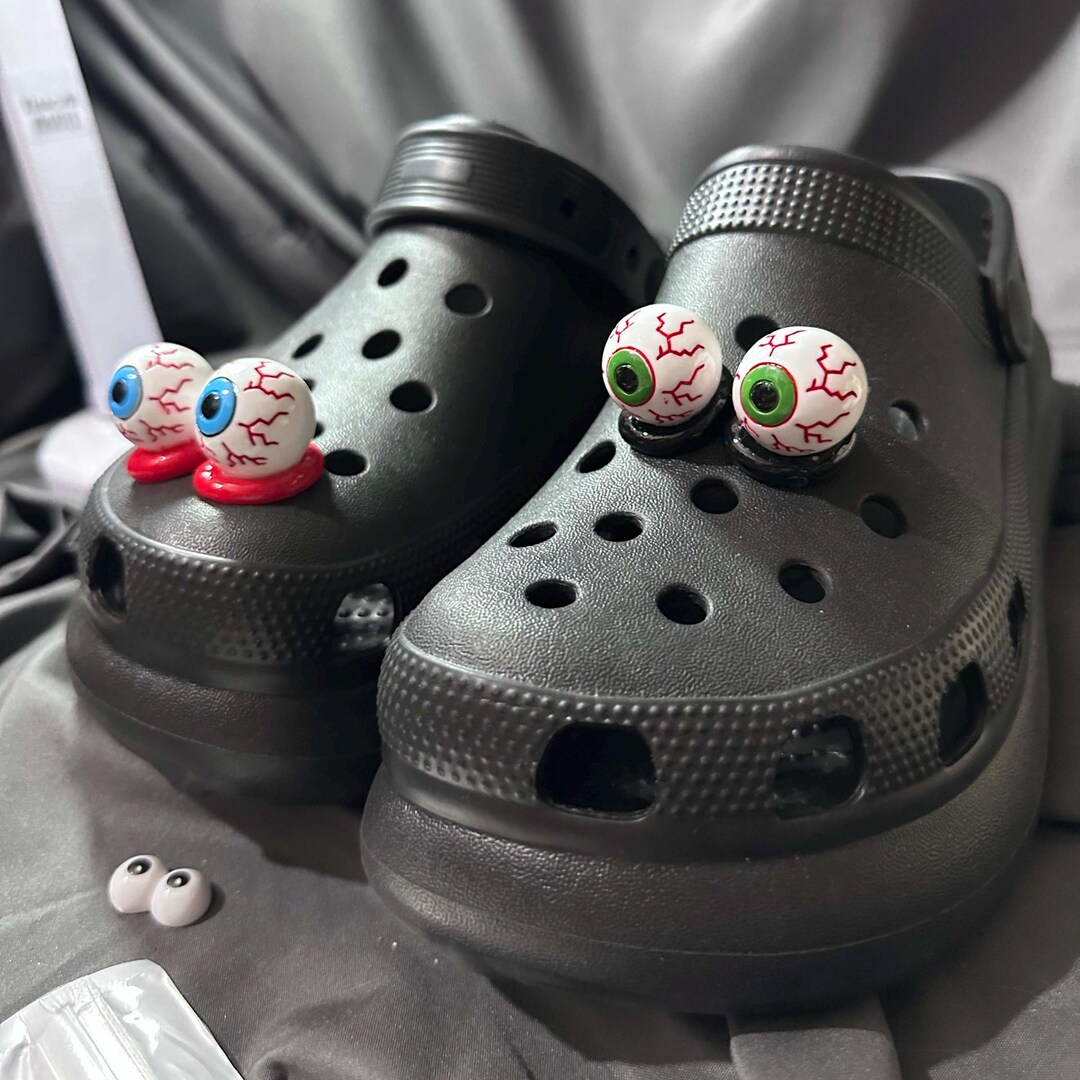 Funny Gothic Horror Shoe Charm, Kawaii Resin 3D Eyeball Shoe Buckles ...