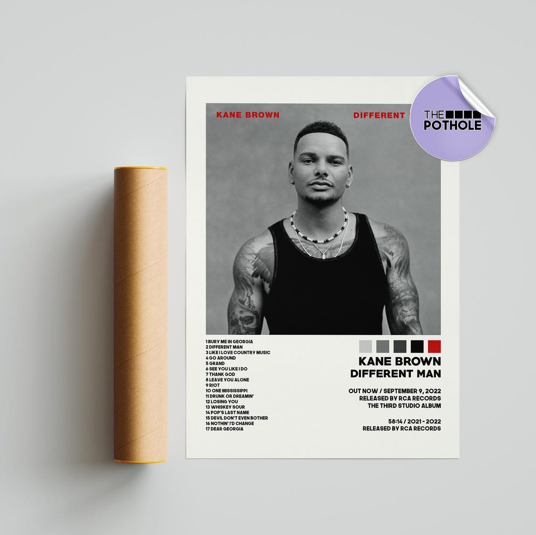 Kane Brown Posters / Different Man Poster / Album Cover Poster, Poster ...