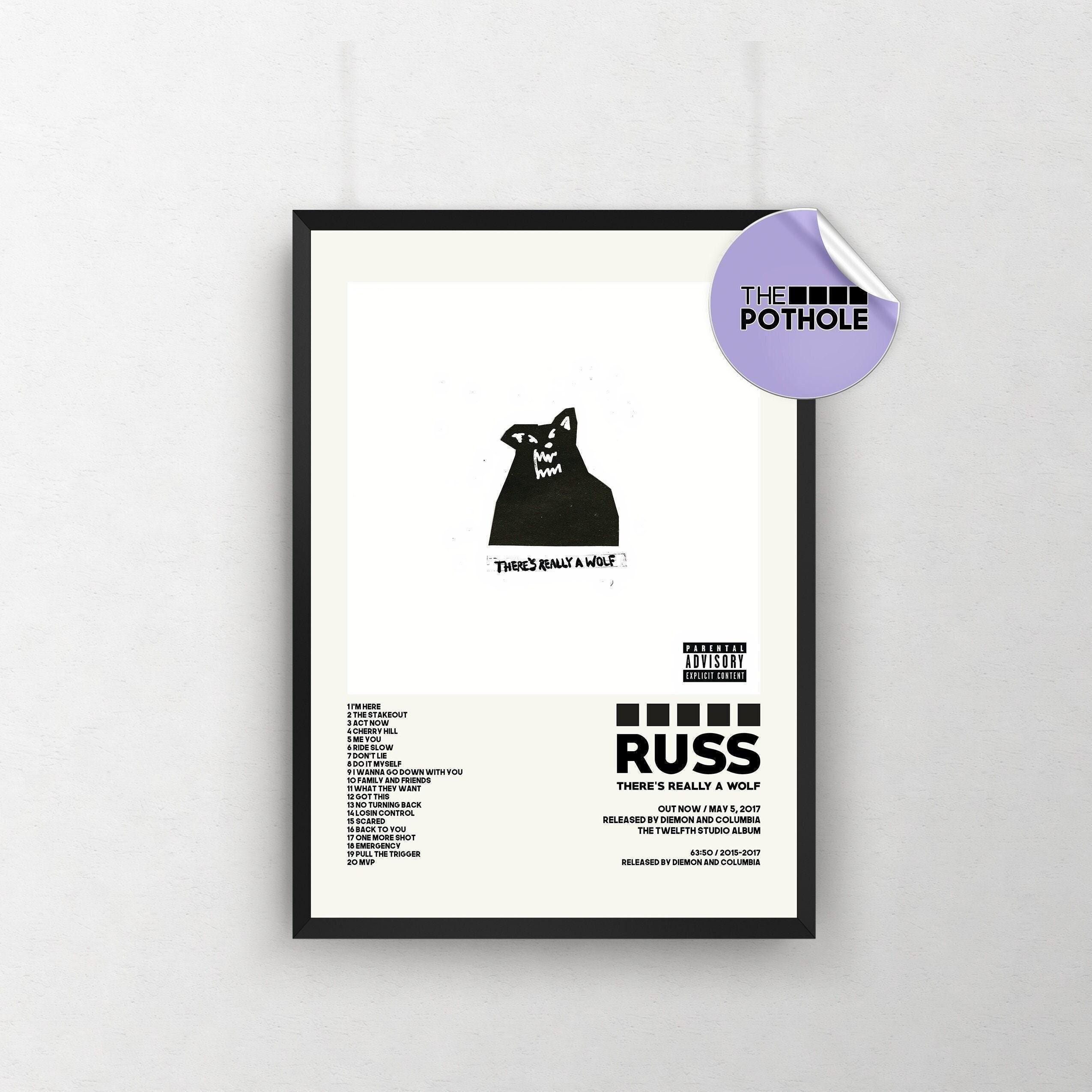 Russ Posters / Theres Really a Wolf Poster, Tracklist Poster, Album ...