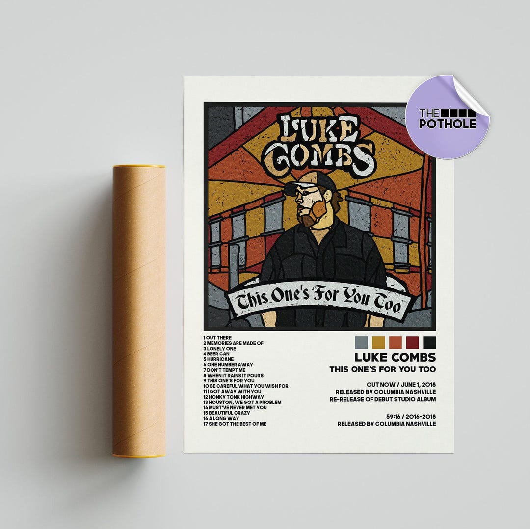 Luke Combs Poster / This Ones for You Too Poster / Album Cover Poster ...