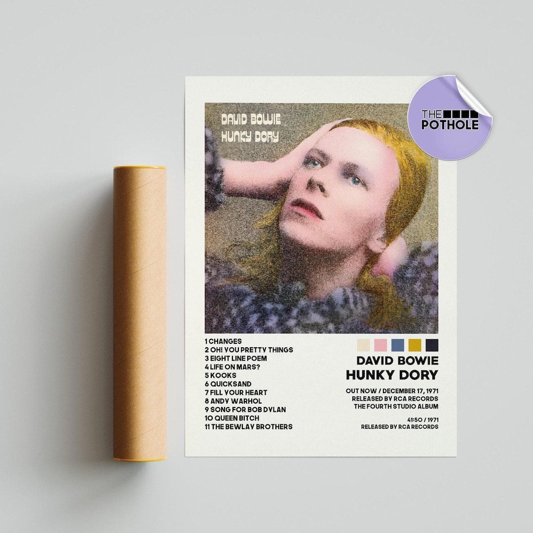 David Bowie Posters / Hunky Dory Poster / Album Cover Poster, Poster ...