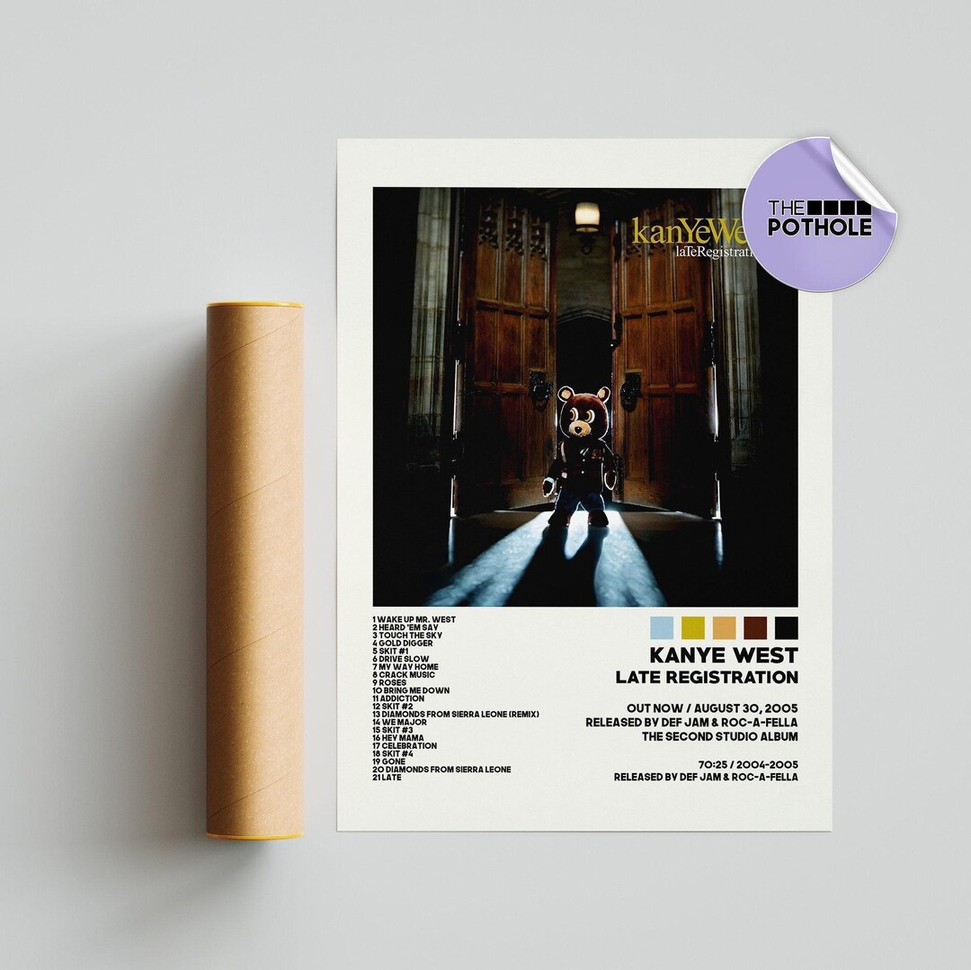 Kanye West Poster / Late Registration Poster / Album Cover Poster ...
