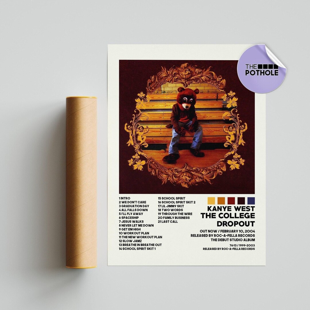 Kanye West Poster / the College Dropout Poster / Album Cover Poster ...