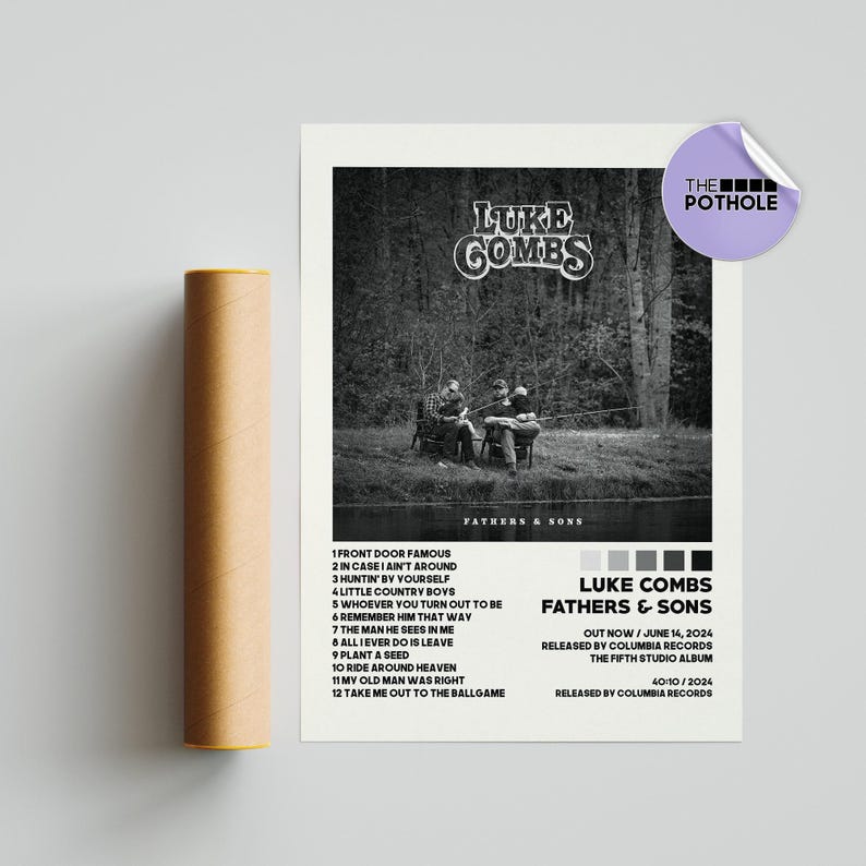 Luke Combs Poster / Fathers & Sons Poster / Album Cover Poster / Print ...