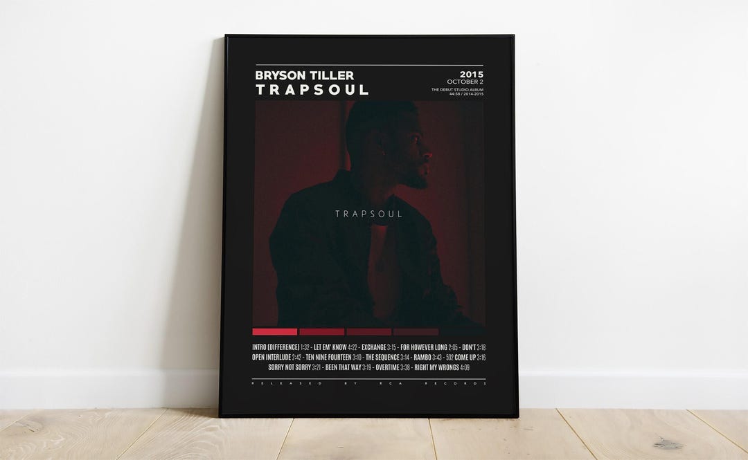 Bryson Tiller Posters / Trapsoul Poster, Tracklist Album Cover Poster ...