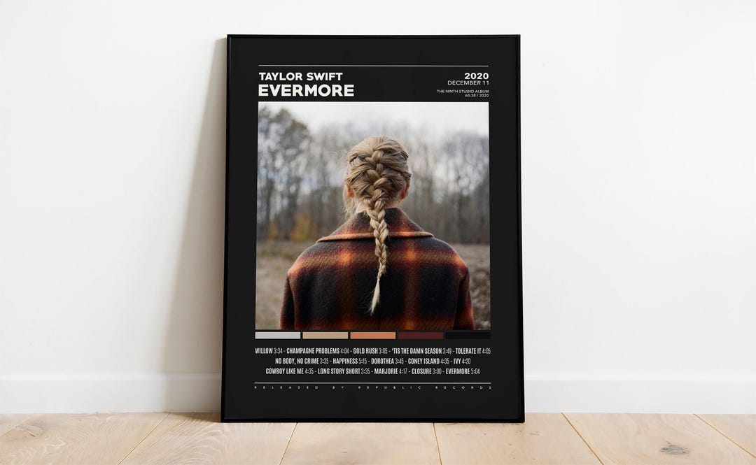 Taylor Swift Posters / Evermore Poster / Album Cover Poster, Poster ...