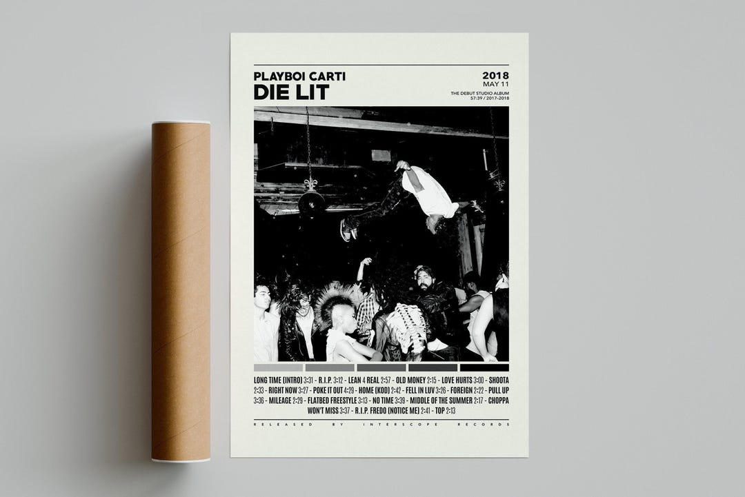 Playboi Carti Posters / Die Lit Poster, Tracklist Album Cover Poster, Print Wall Art, Custom ...