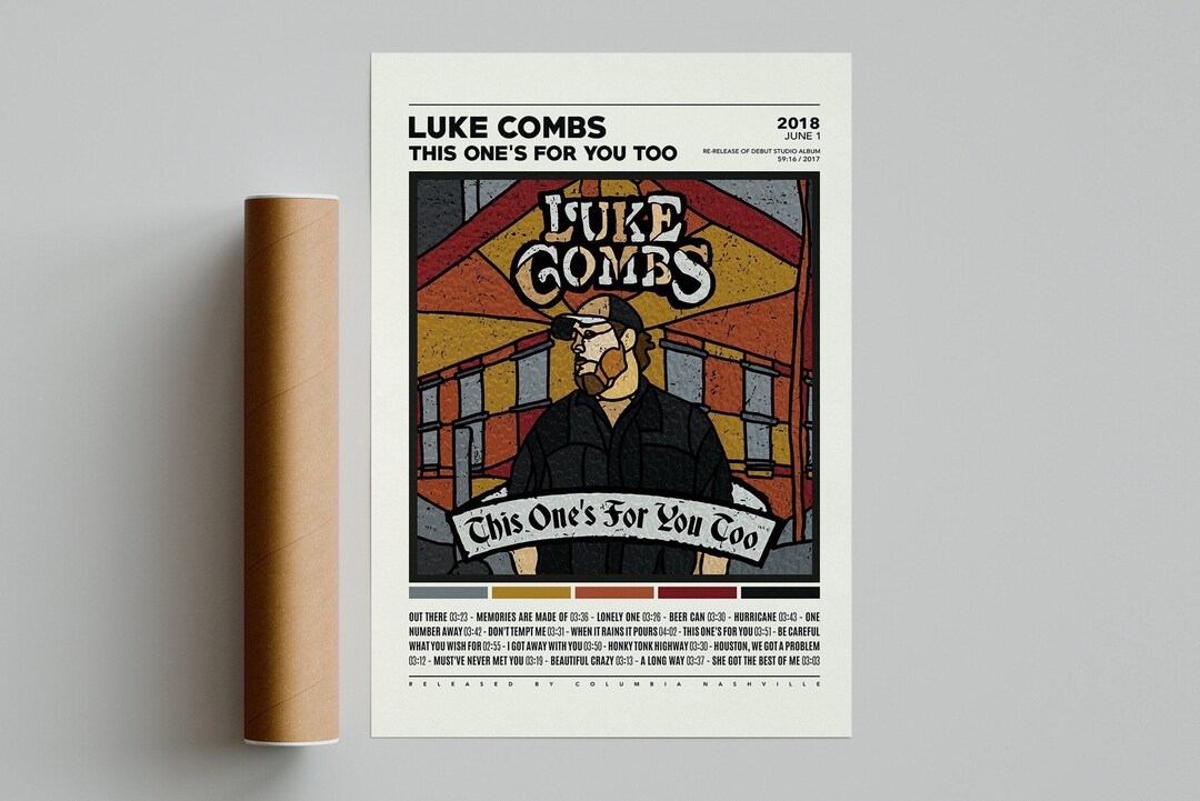 Luke Combs Poster / This Ones for You Too Poster / Album Cover Poster ...