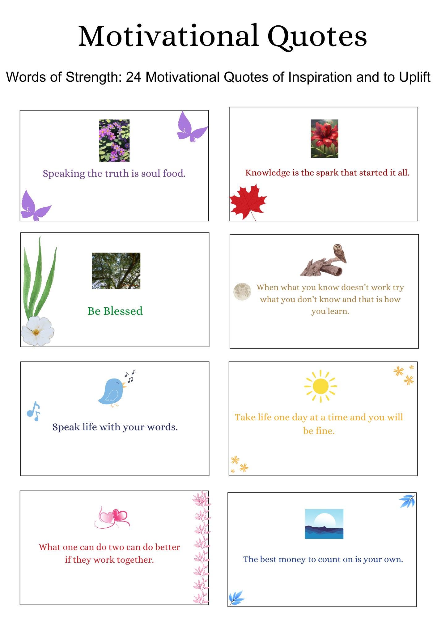 24-printable Motivational Quotes to Start Your Day off Right / PDF ...