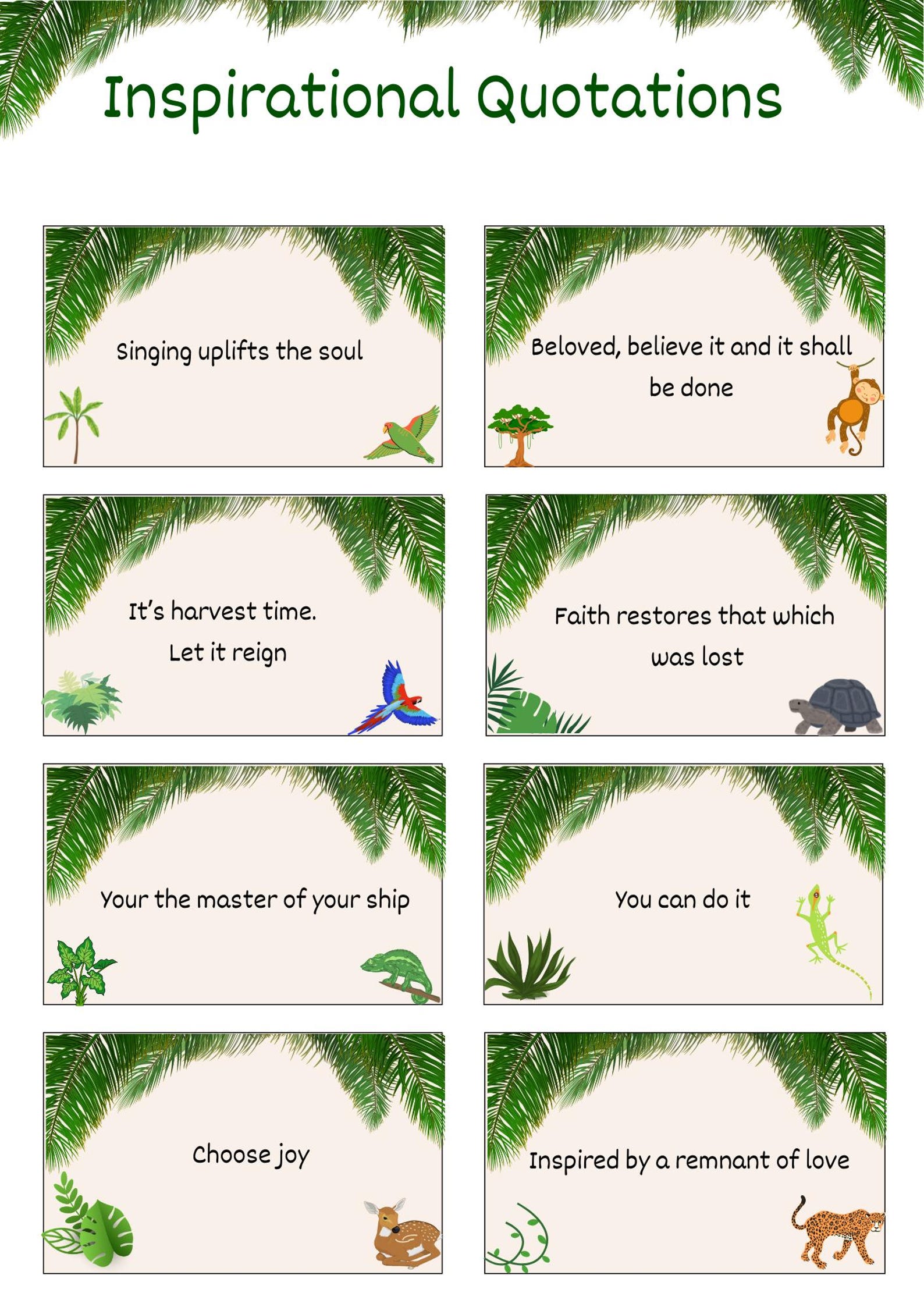 Set of 24 Printable Inspirational Quote Cards – Instant Download - Etsy