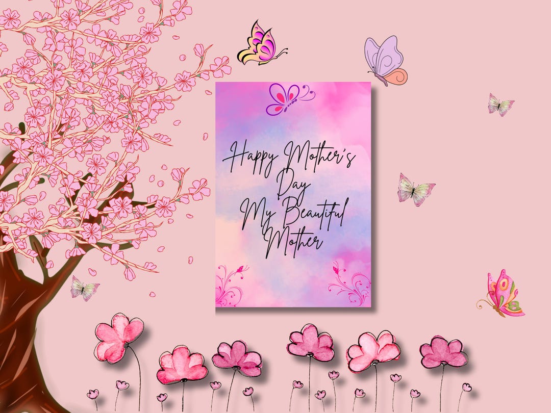 Mother's Day Printable Card – 'A Mother Like No Other' – Instant ...