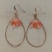 Pink Coral Teardrop Hammered Rose Gold Fill Earrings Made in Hawaii USA ...
