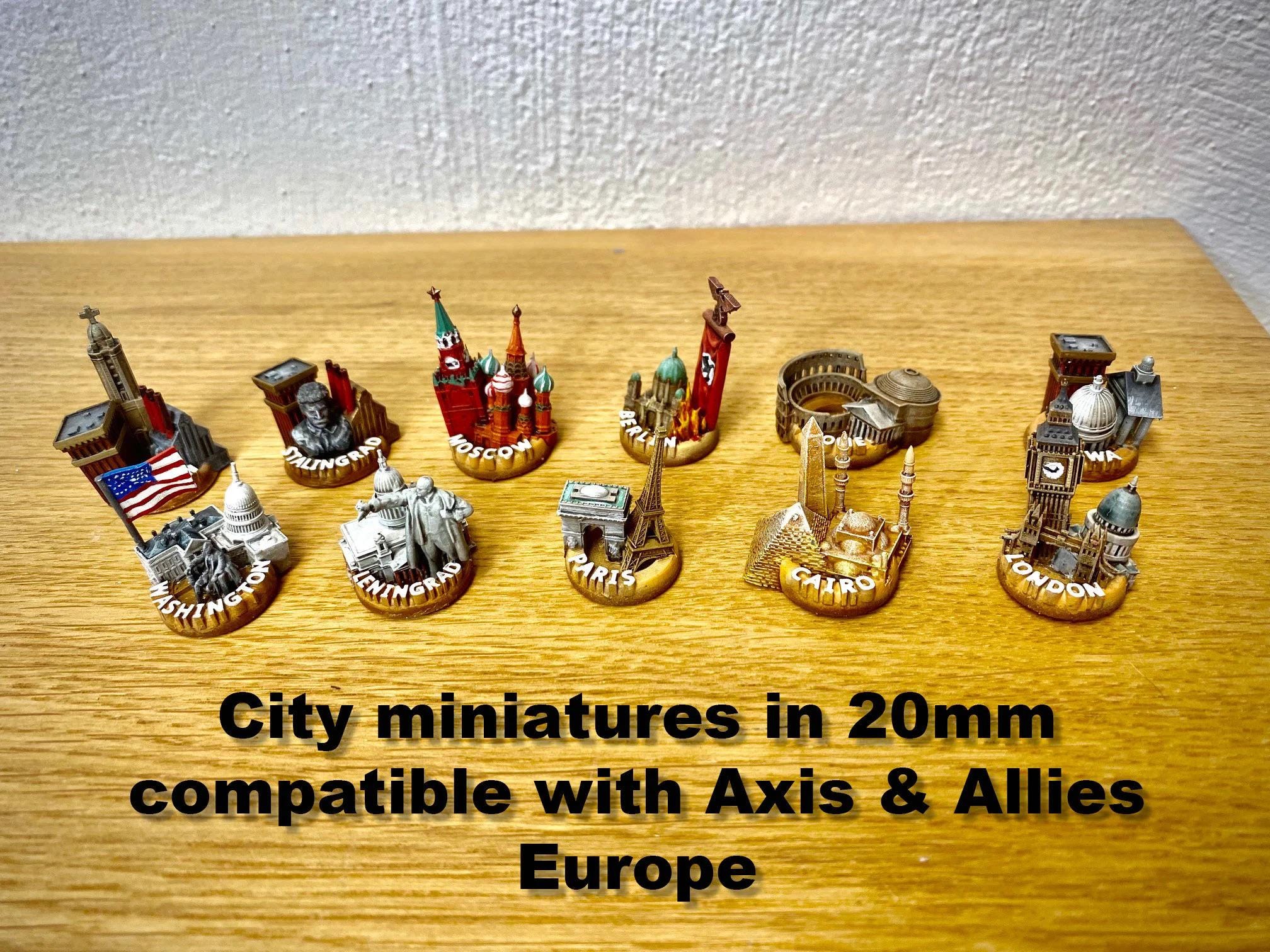 City Miniature Set Compatible With Axis & Allies Europe 1940 (11 ...