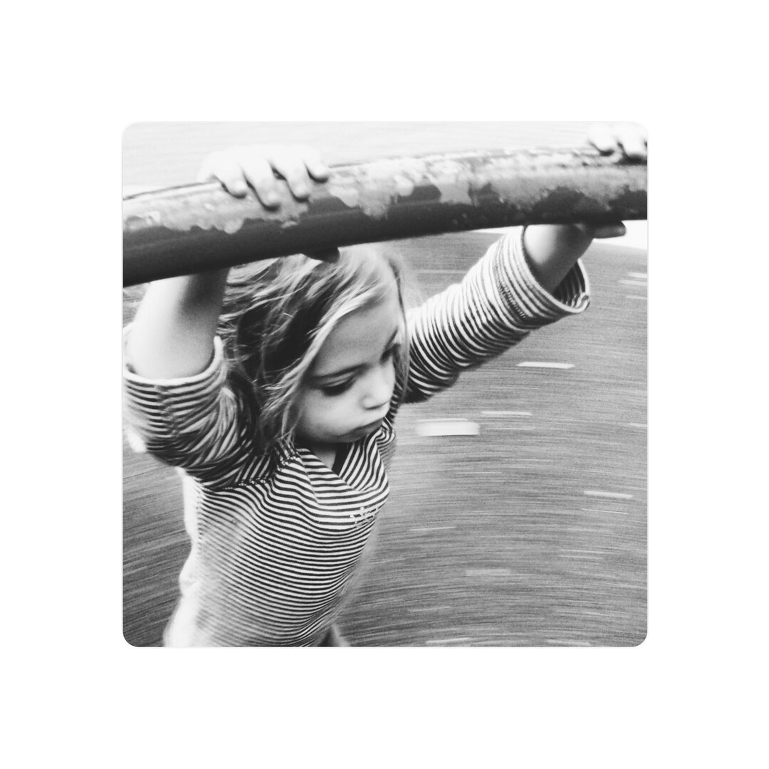 Metal Art Sign, Black and White Wall Decor, Girl in Movement ...