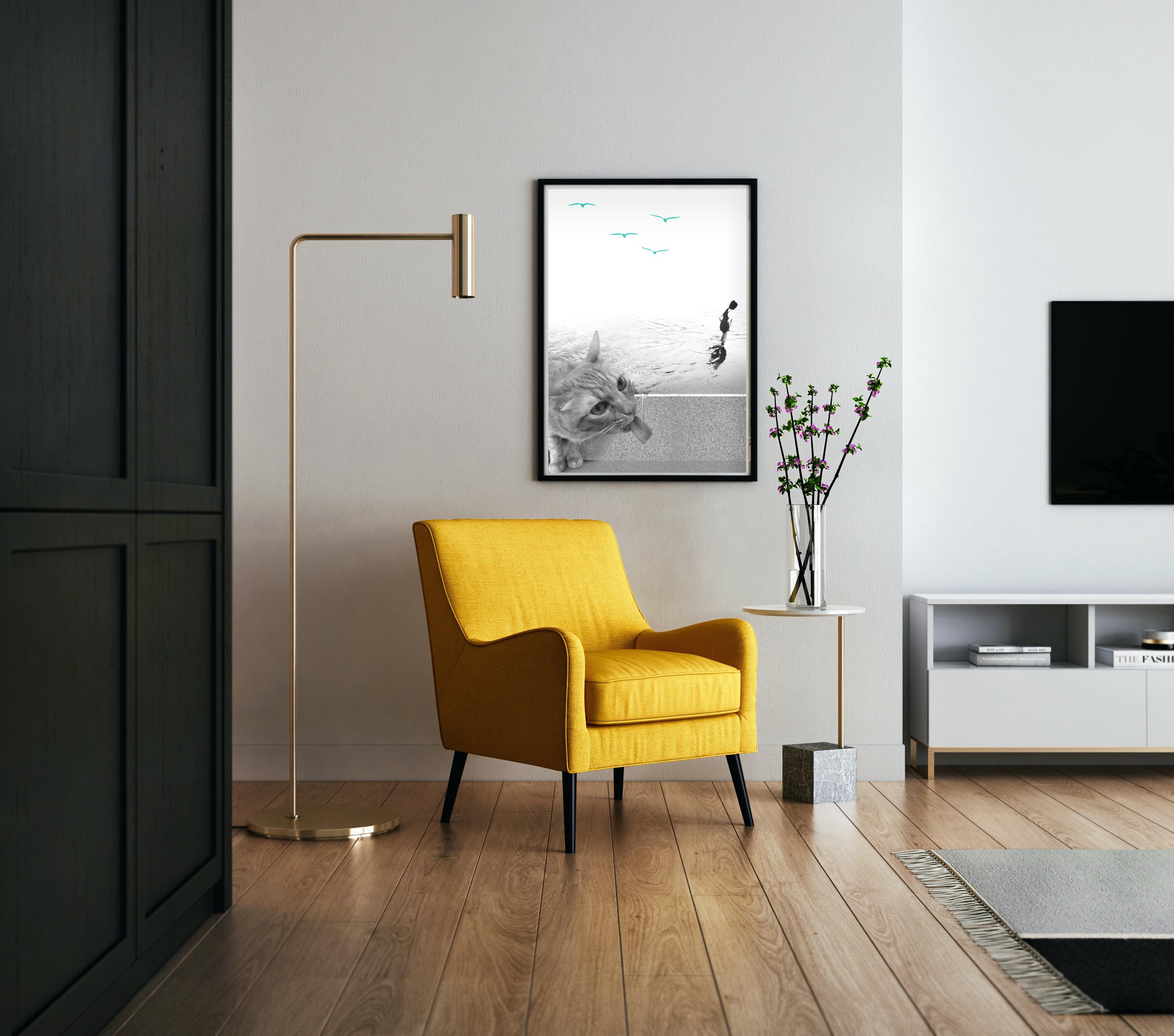 Poster, Surreal Funny Cat Collage Art, Wall Decor, Home Decoration ...