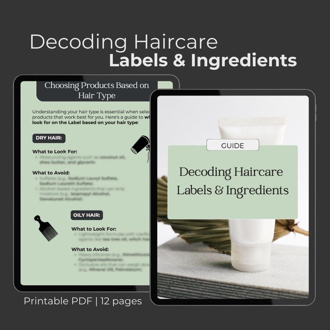 Haircare Ingredient Guide Decoding Hair Labels Beauty Download DIY ...