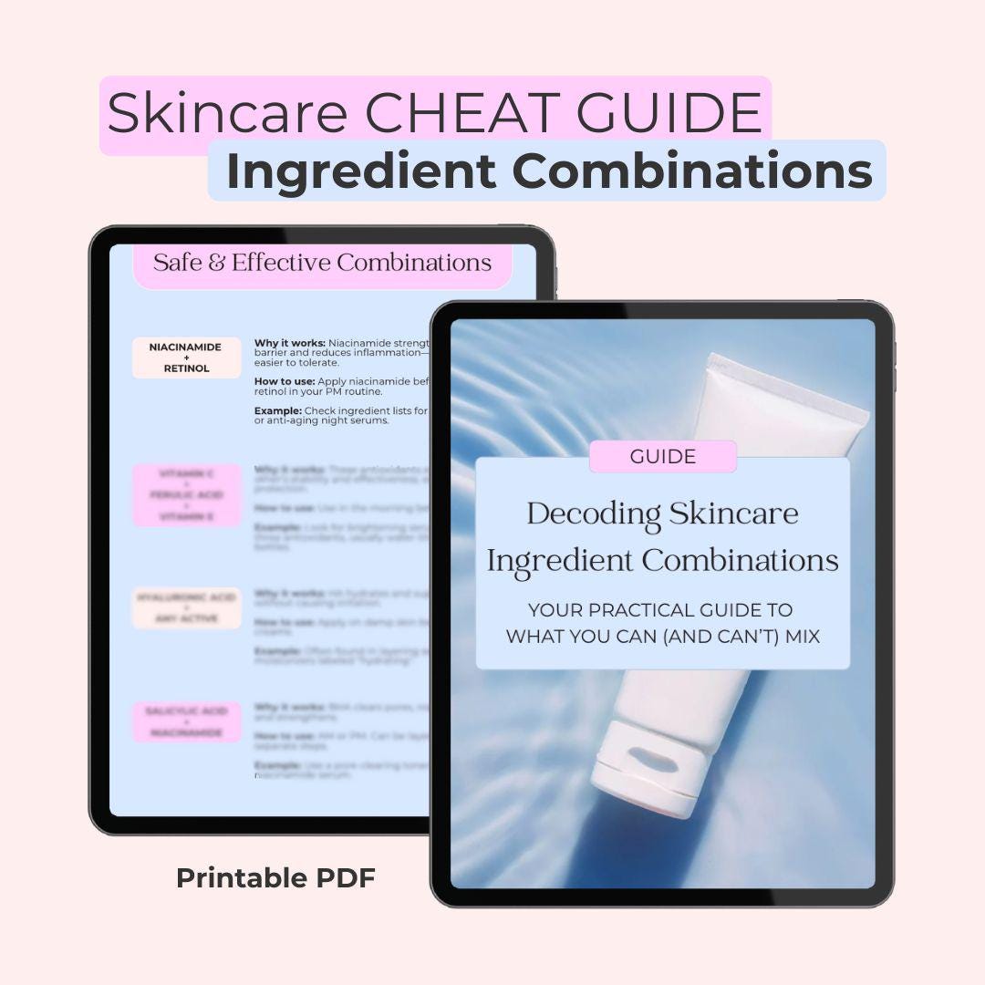 Skincare Ingredient Combination Guide: DIY Beauty Planner (PDF Download ...