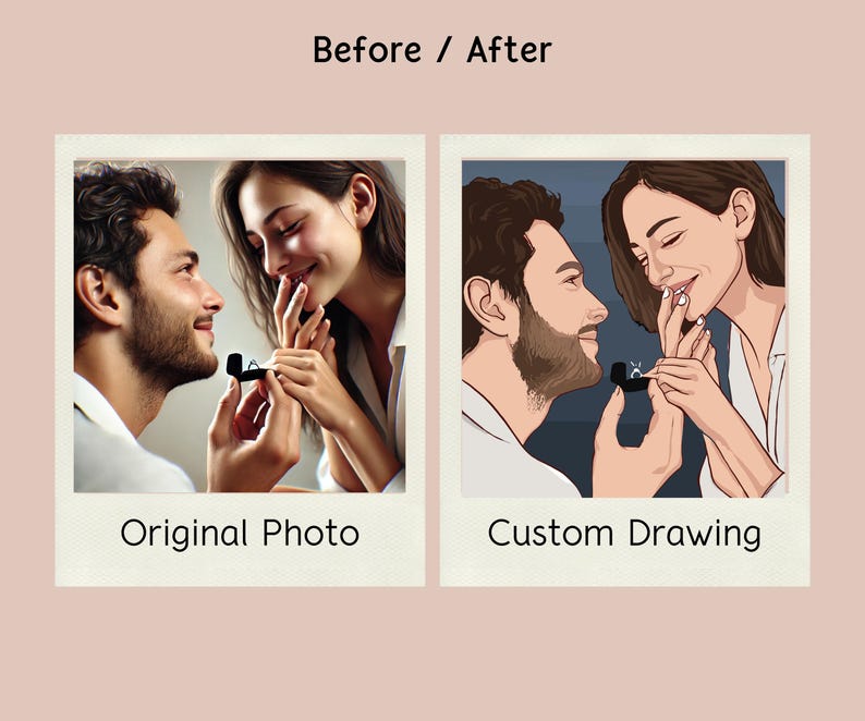 Custom Faceless Portrait Personalised Gifts for Best Friend, Him / Her ...