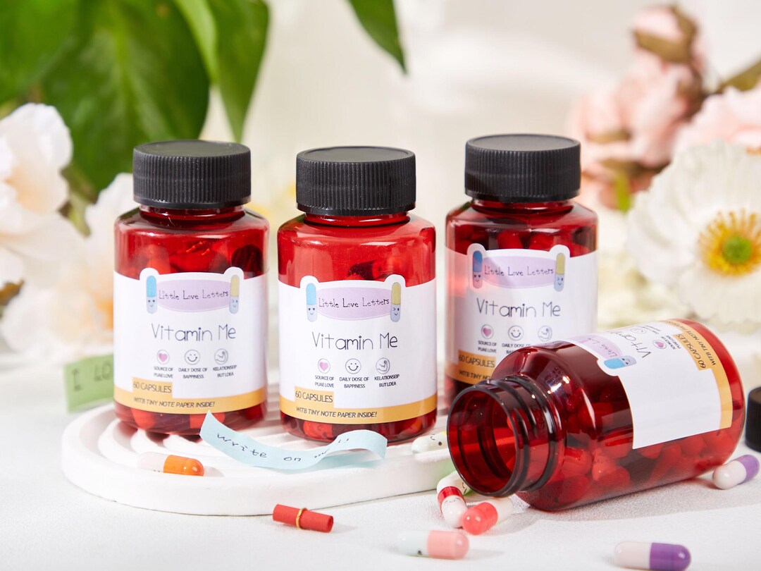 Love Note Capsules in Bottle,vitamin Me Healing Love Gift,valentine's ...