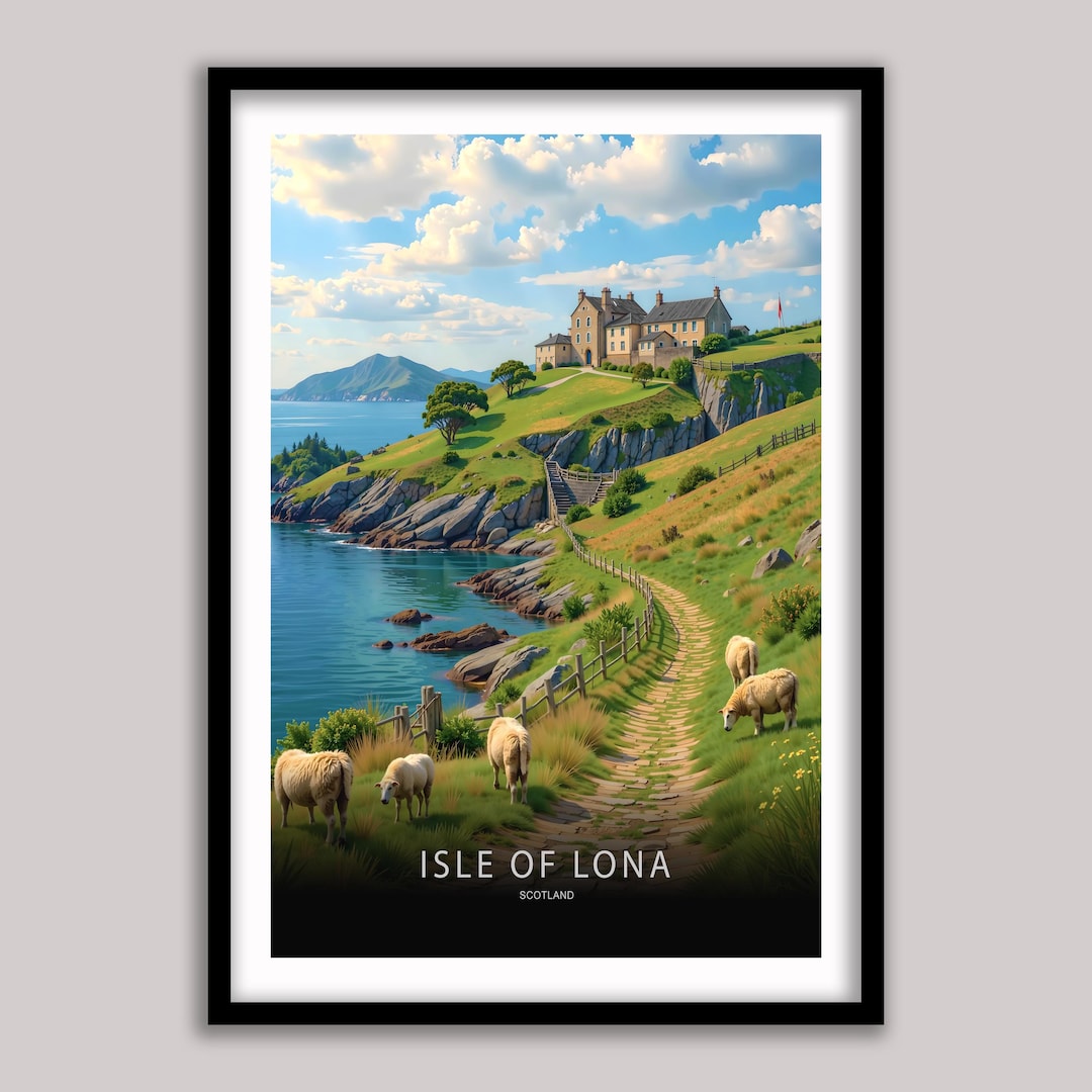 Isle of Lona Scotland Travel Poster: Home Office Wall Art (digital File ...