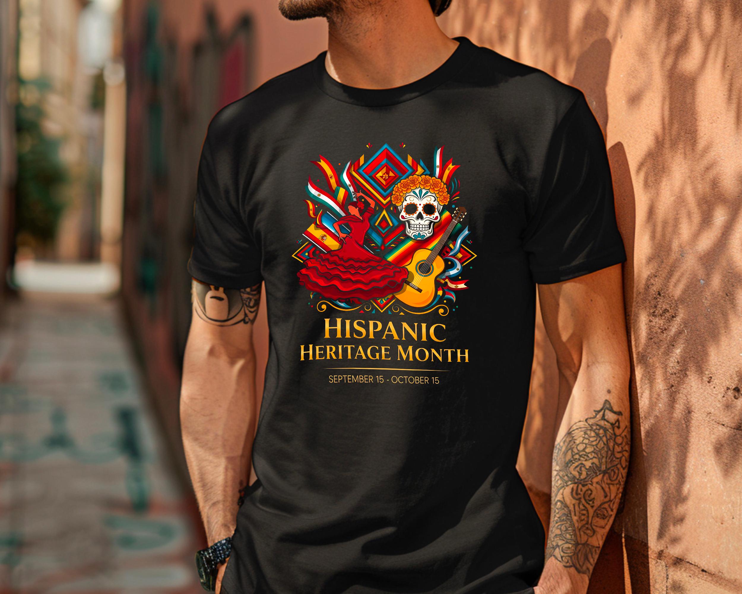 Hispanic Heritage Month SVG With Flamenco Dancer, Sugar Skull & Guitar ...