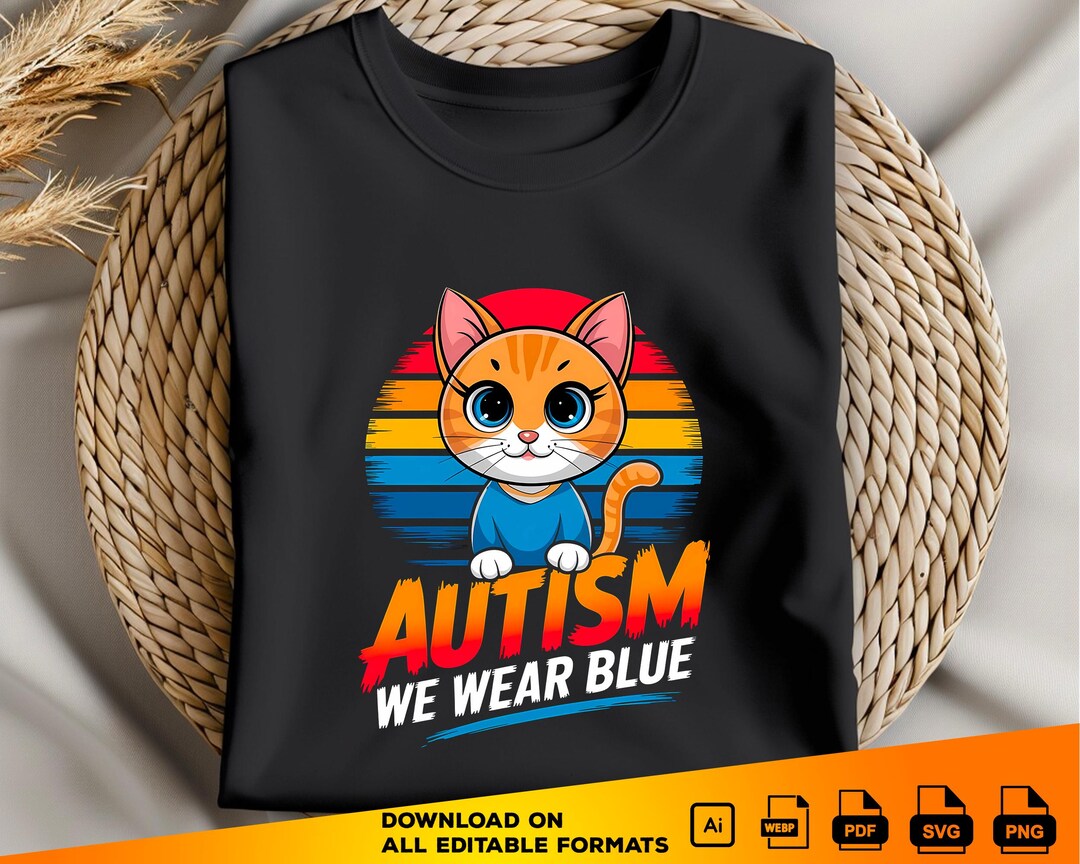 Autism We Wear Blue SVG, Wear Blue for Autism PNG, Autism Awareness Svg ...