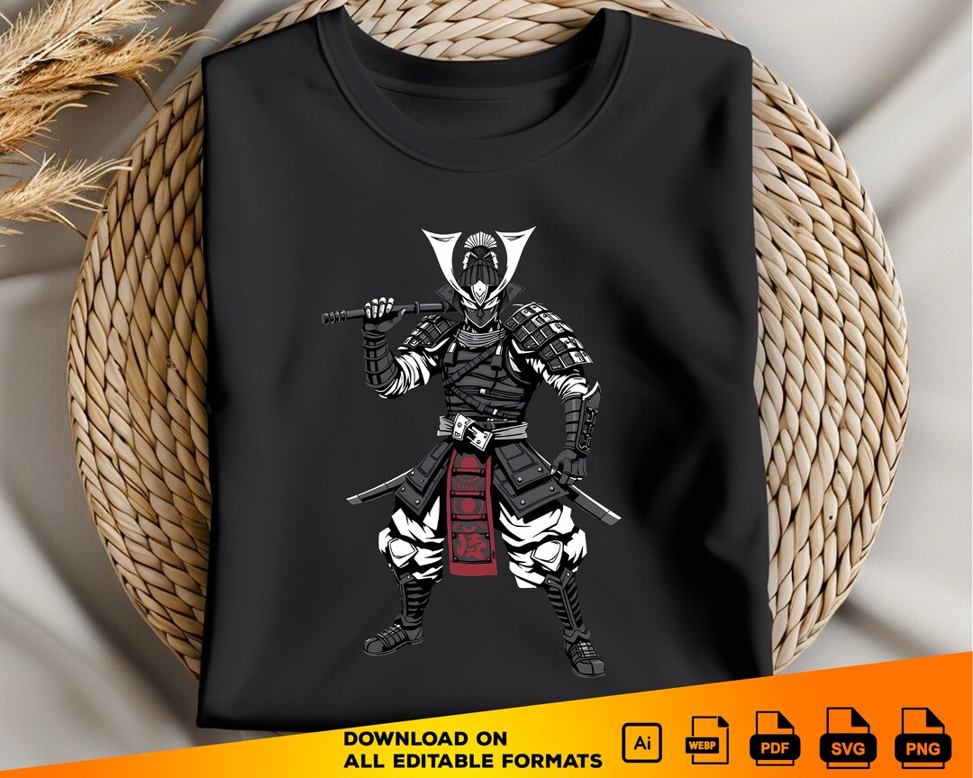 Samurai Warrior Design, Japanese Culture Gift, Martial Arts Streetwear ...