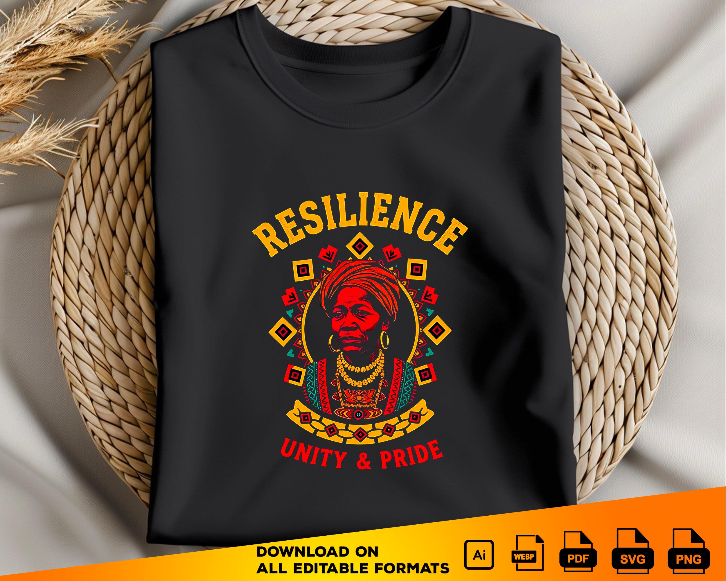 Resilience SVG, Black History Month Design, Pride and Unity Design ...