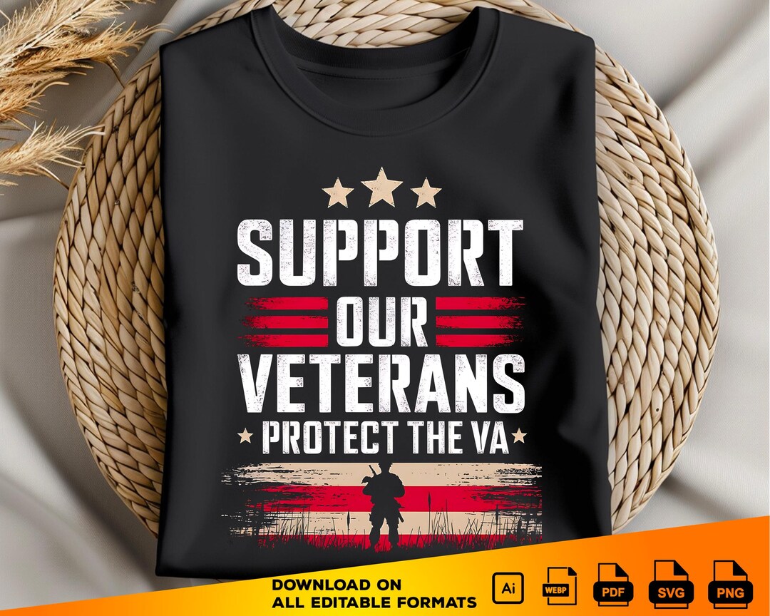 Support Our Veterans SVG: Patriotic Military Design (digital Download ...