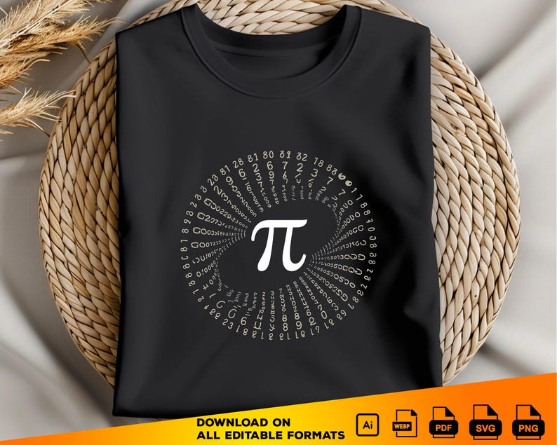 Spiral Pi Svg Png, Pi Svg, 3.14 Svg, Pi Day Svg, Funny Math Lover Math ...