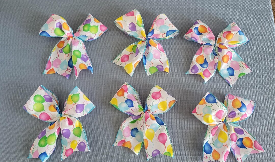 Birthday Balloon Bows With Adhesive Backs for Gifts or Decor / Set of 6 ...