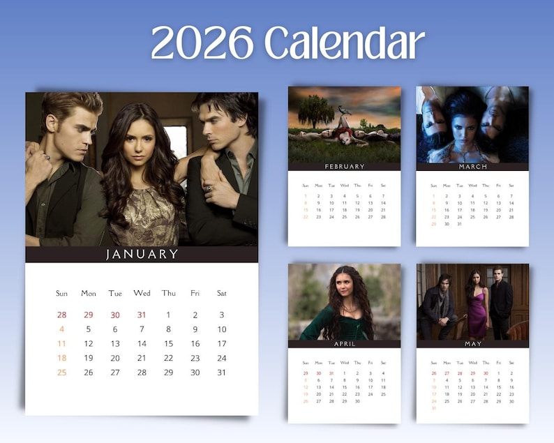 The Vampire Diaries 2026 Calendar - Etsy