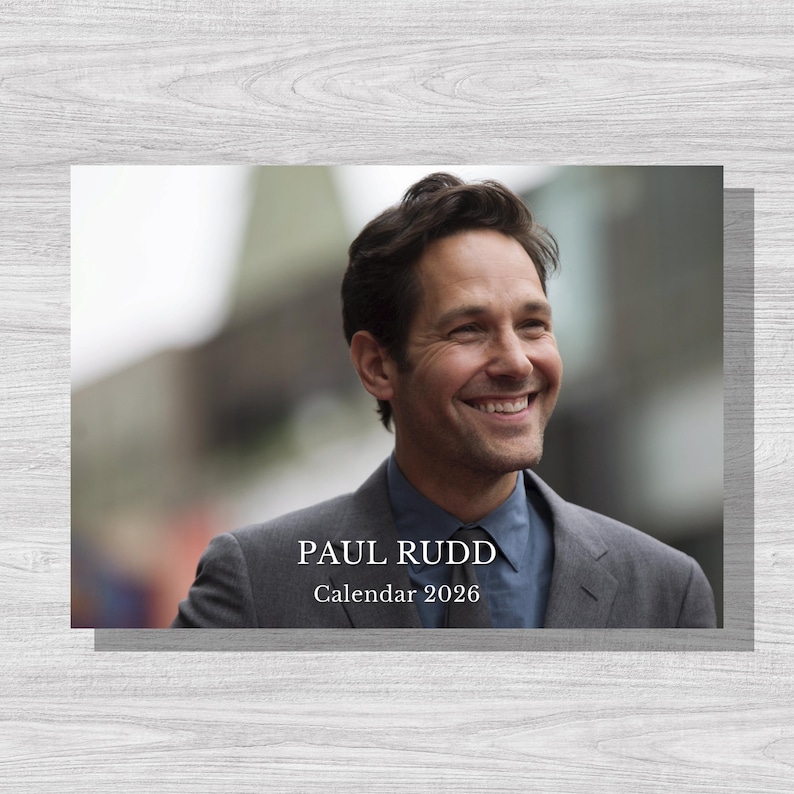 Paul Rudd 2026 Calendar - Etsy