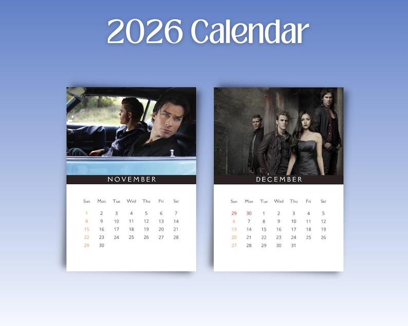 The Vampire Diaries 2026 Calendar - Etsy