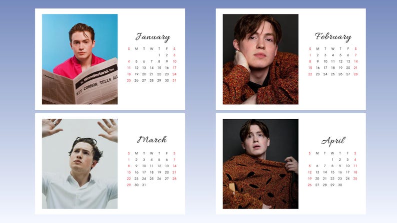 Kit Connor 2026 Calendar - Etsy