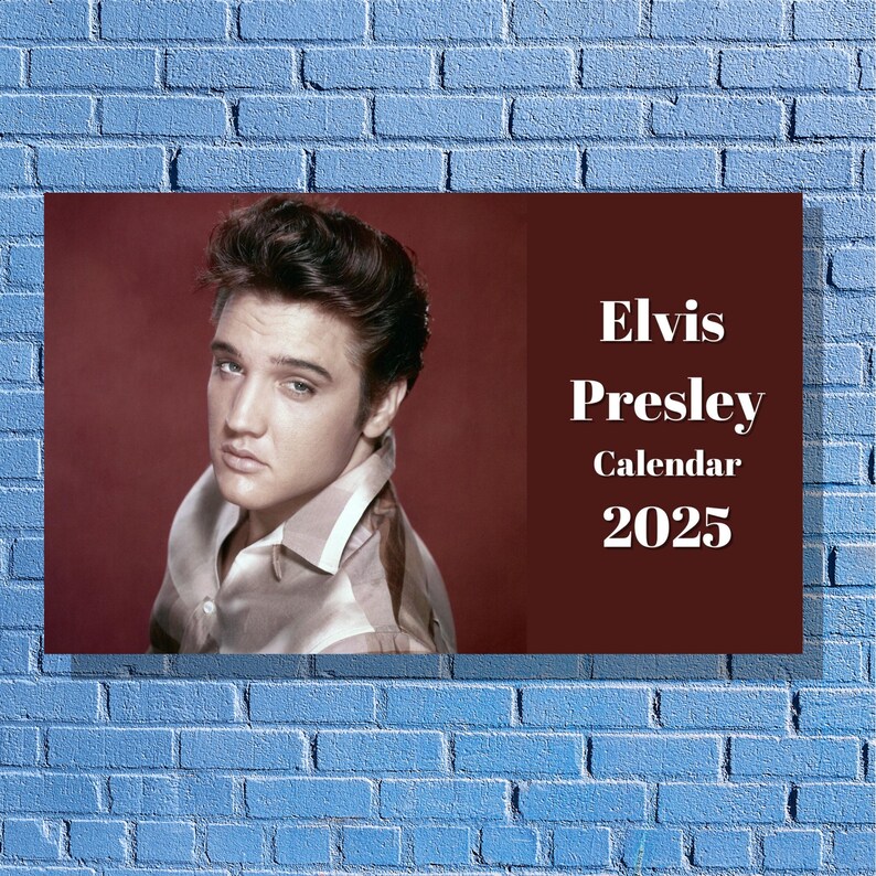 Elvis Presley 2025 Calendar - Etsy