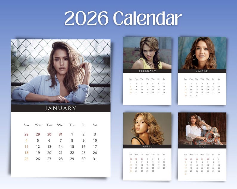 Jessica Alba 2026 Calendar - Etsy