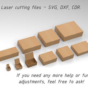 Wood Hinged Lid Boxes for Laser Cutting. Quick-assembly Plywood Boxes ...