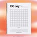 100-day Challenge Printable PDF Files A4, A5 Sizes - Etsy