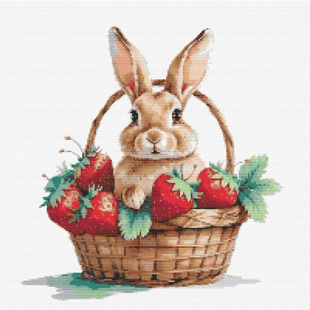 Cute Easter Rabbit Cross Stitch Pattern Easter Bunny Home Decor Gift ...