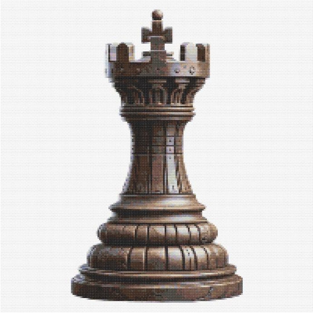 Chess Piece Rook Cross Stitch Pattern Home Decor Gift Easy Beginner ...