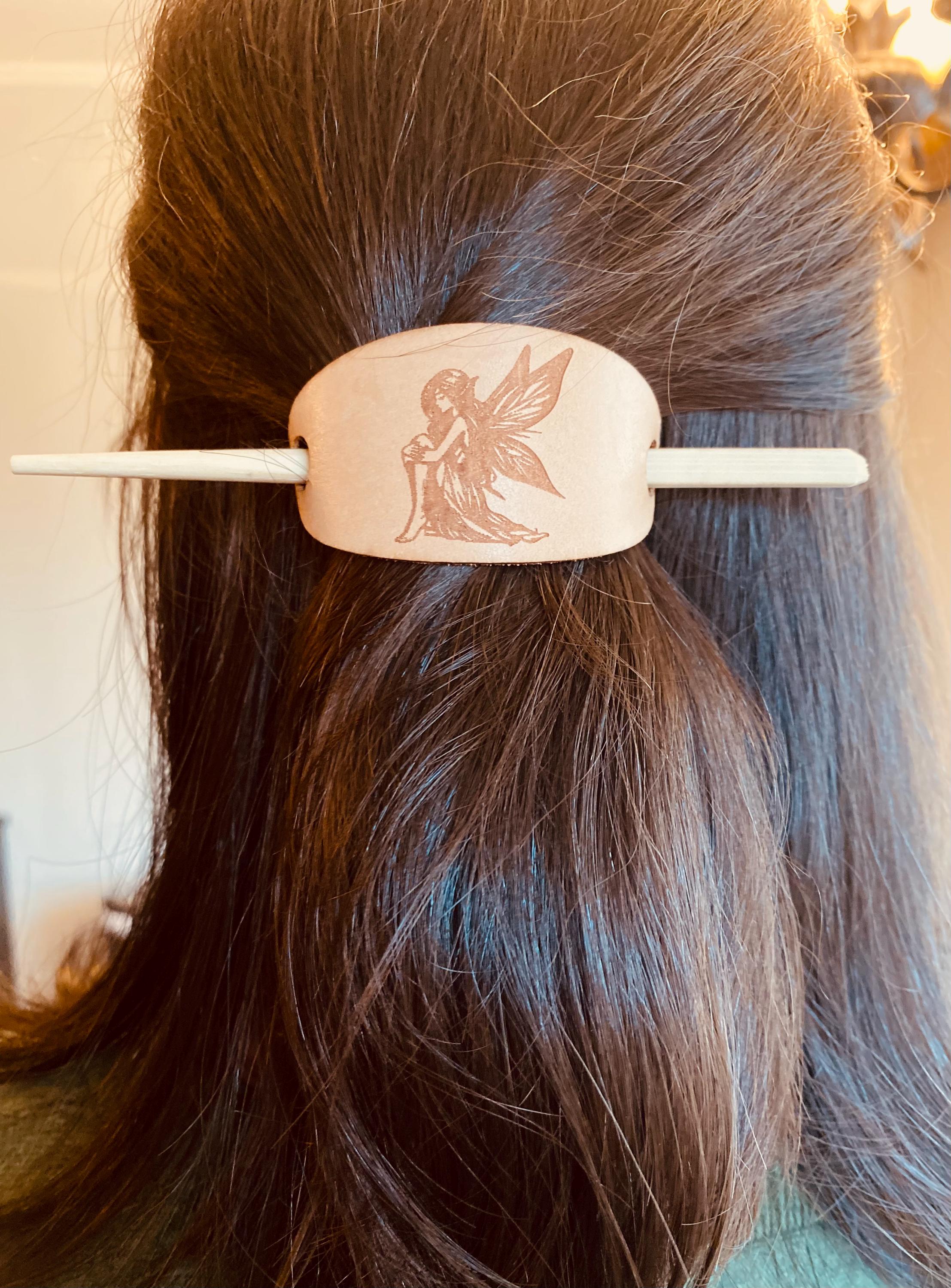Custom Leather Hair Pin - Etsy