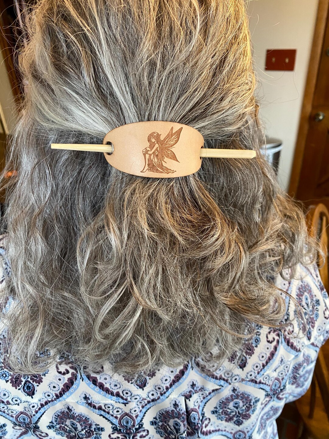 Custom Leather Hair Pin - Etsy
