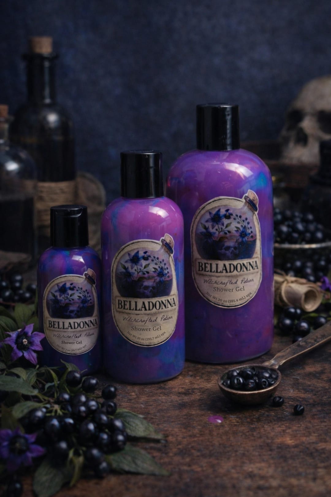 Body Wash BELLADONNA Scented in Deadly Nightshade, Lavender, Sandalwood ...