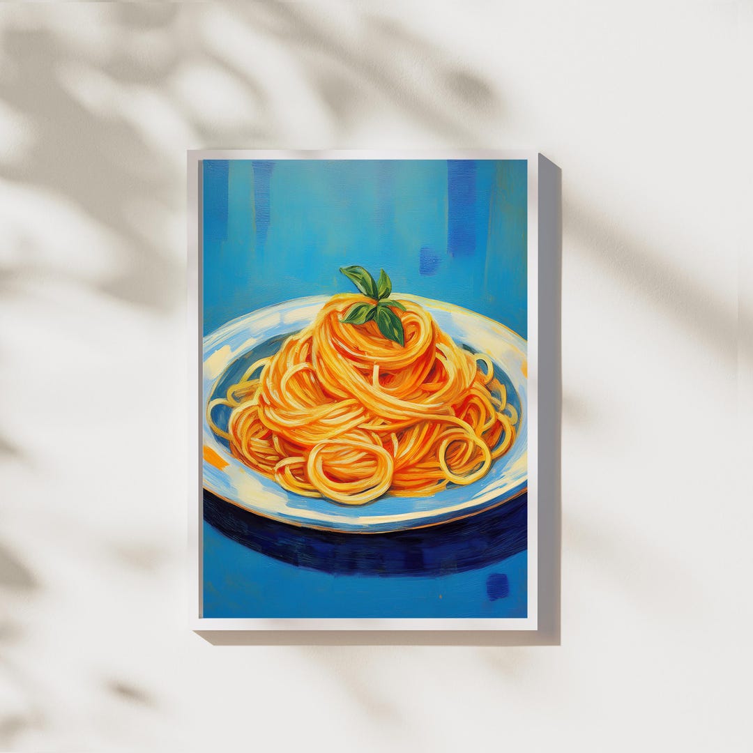 Spaghetti, Pasta Lover Print -aesthetic Interior Design, Kitchen ...