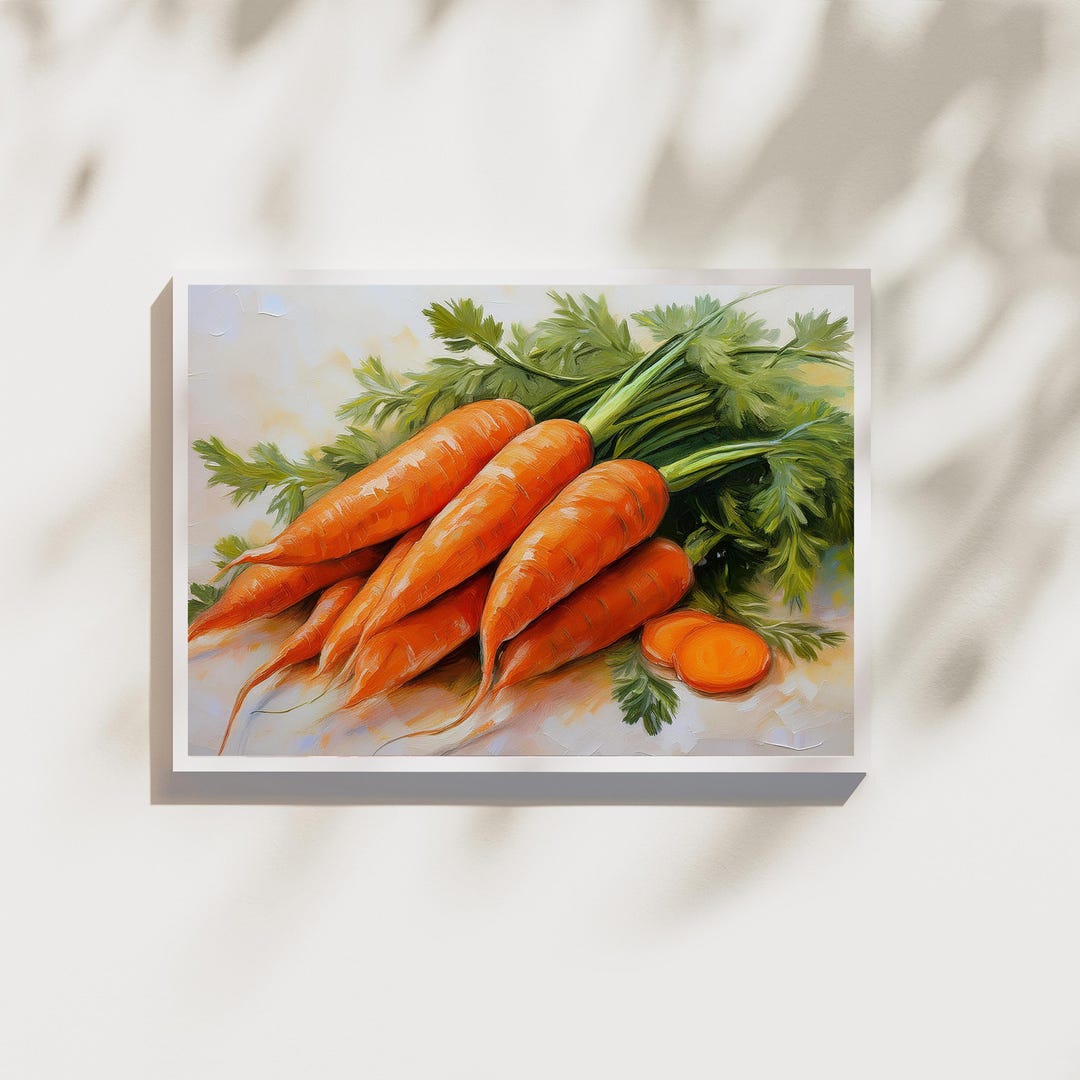 Carrot Print -aesthetic Interior Design, Kitchen, Apartment, Wall Art ...